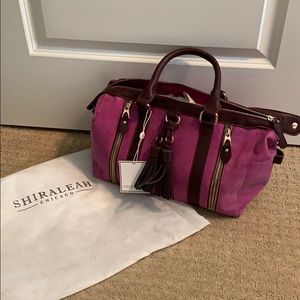Shiraleah | Bags | Suede And Leather Bag With Zipper Details | Poshmark